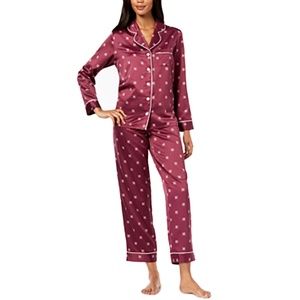 Alfani | Intimates & Sleepwear | Alfani Satin Notch Collar Pajama Set ...